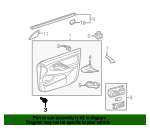 2005-2015 Toyota Door Trim Panel Clip 90467-A0016-B2 | Toyota Parts Center