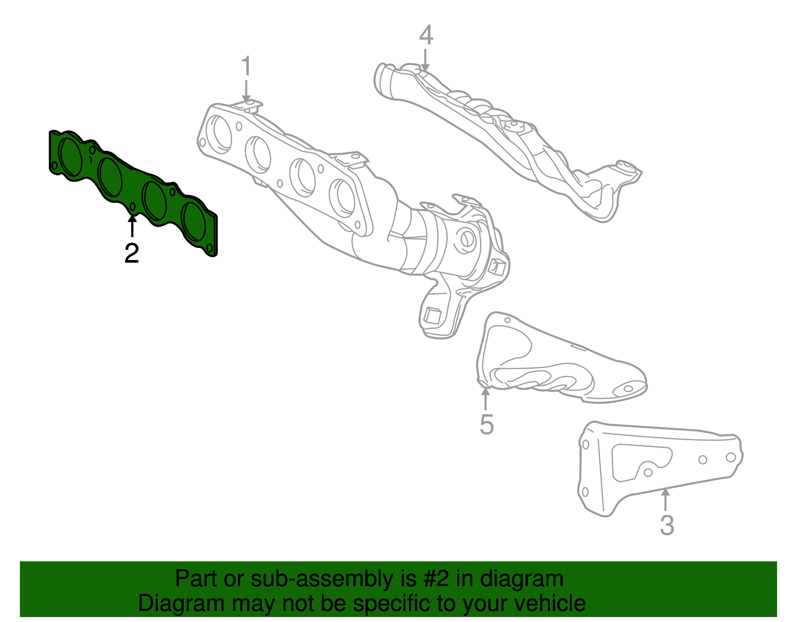 2010-2022 Toyota Manifold Gasket 17173-0T030 | Toyota Parts Center