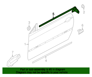 51328227625 - 2000-2006 BMW Belt Weather-Strip (51-32-8-227-625) | BMW ...