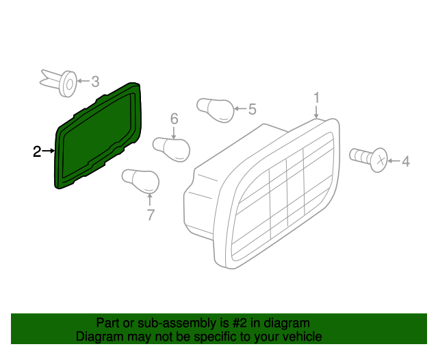463-826-01-58 - Tail Lamp Assembly Seal 2002-2018 Mercedes-Benz ...