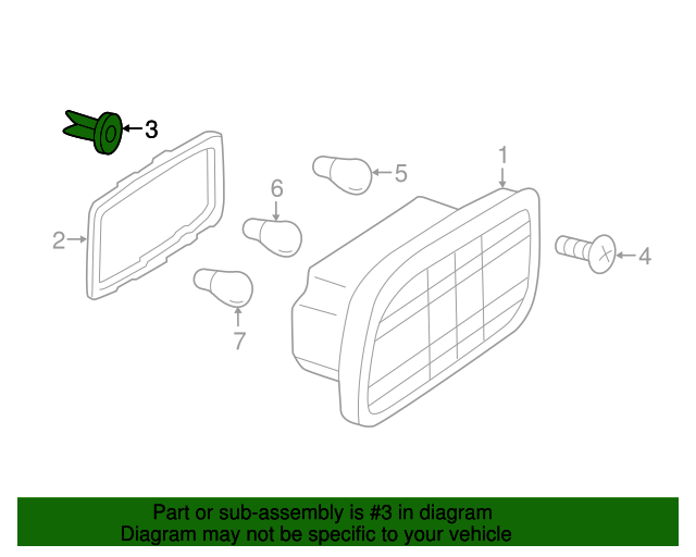 2002-2018 Mercedes-Benz Tail Lamp Assembly Retainer Nut 000-988-06-25 ...