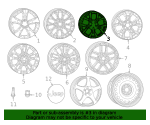 2021-2023 Jeep Wheel 68533598AA | Mopar Depot