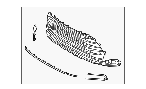 53102-08040 - Lower Grille 2021-2024 Toyota Sienna | American Toyota Parts