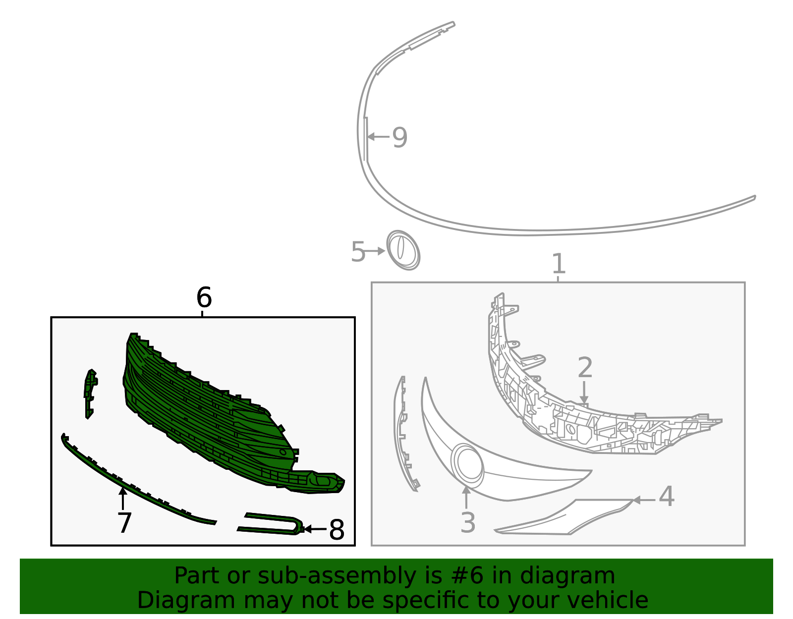 53102-08040 - Lower Grille 2021-2024 Toyota Sienna | American Toyota Parts