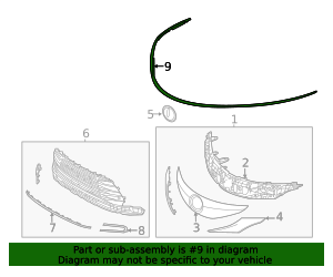 2021-2024 Toyota Sienna Seal To Hood 53395-08011 | OEM Parts Online
