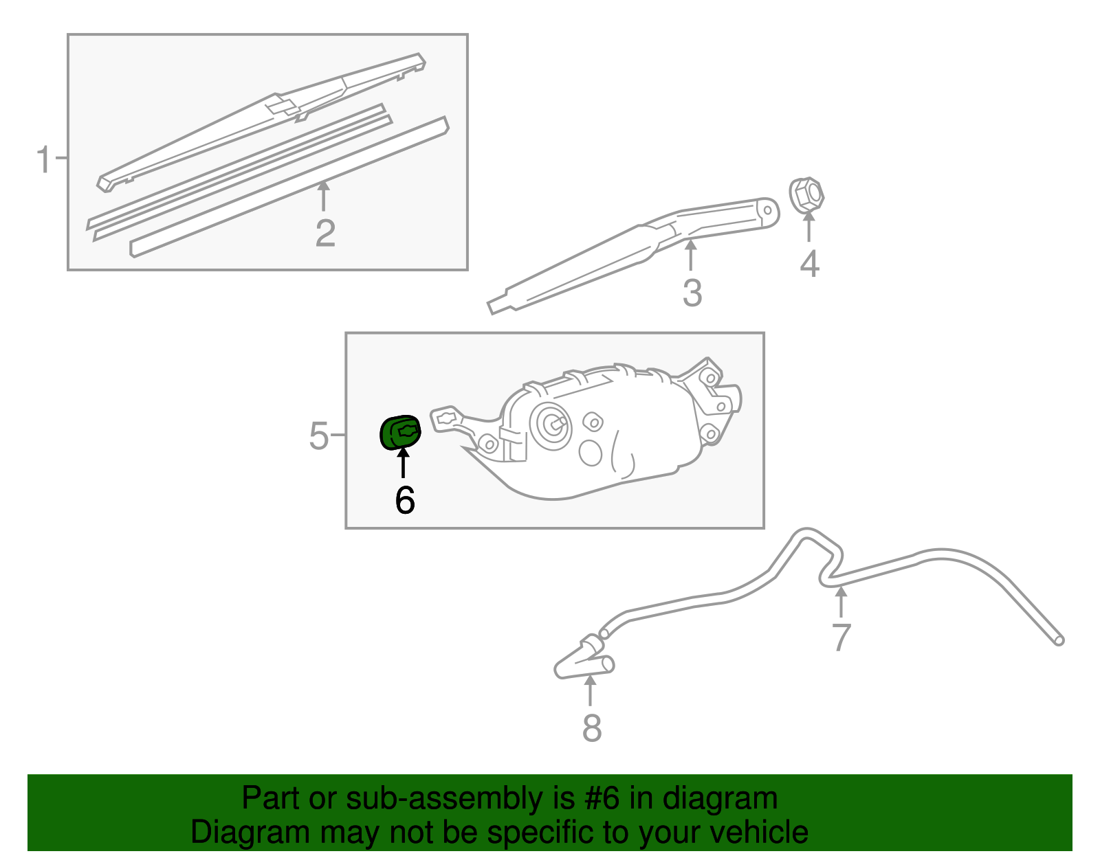 85391-60130 - 2010-2023 Lexus GX460 - Back Glass Washer Nozzle | My L Parts