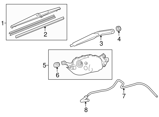 2010-2023 Lexus GX460 Back Glass Wiper Arm 85241-60151 ...