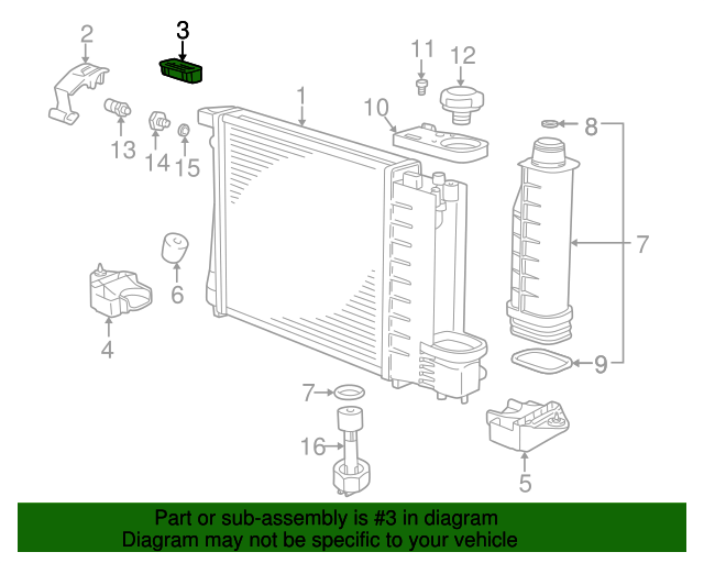 Genuine BMW 17-20-1-719-414 | Radiator Upper Mount | FREE Shipping on ...