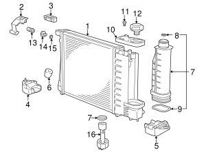 1991-1999 BMW Radiator 17-11-1-728-907 | BMW Parts Source