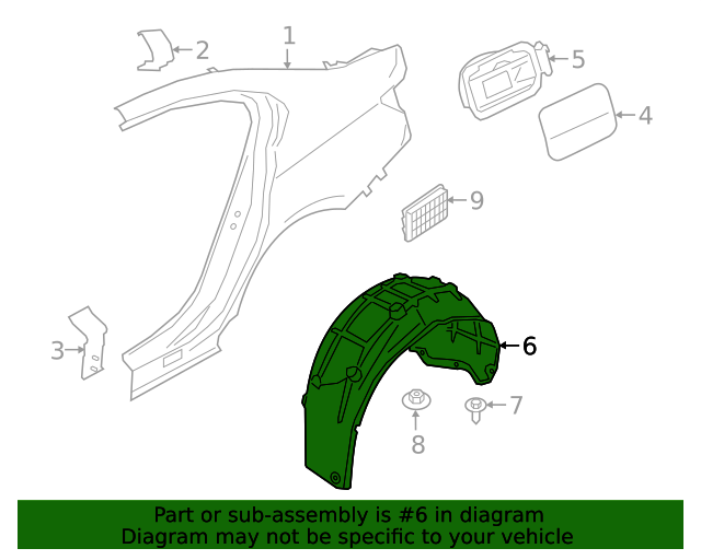 Genuine BMW 51-71-9-627-871 | Wheelhouse Liner | FREE Shipping on Most ...