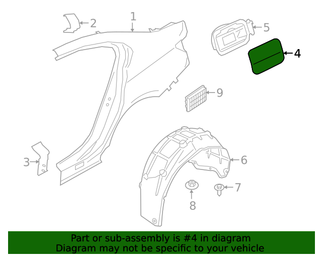 Genuine BMW 41-00-7-433-430 | Fuel Door | FREE Shipping on Most Orders ...