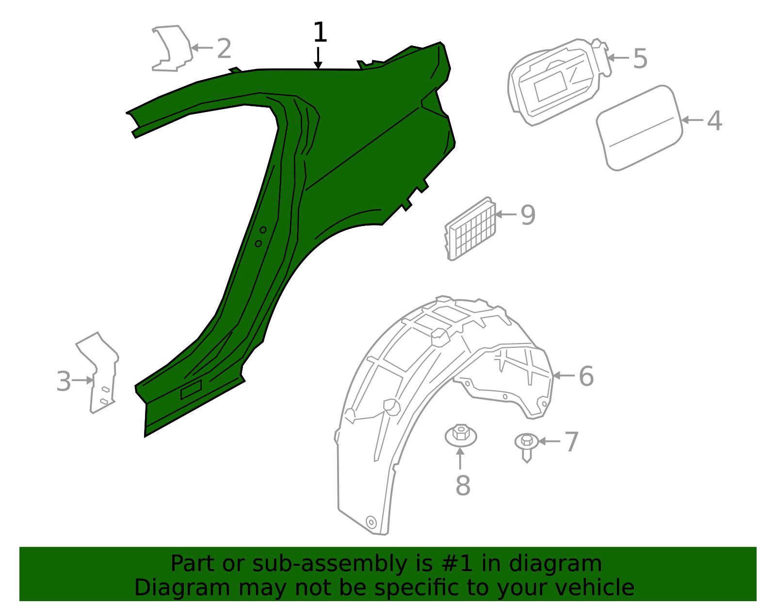 Genuine BMW 41-00-7-493-274 | Right Rear Side Panel | FREE Shipping on Most Orders $499+ OEMG ...