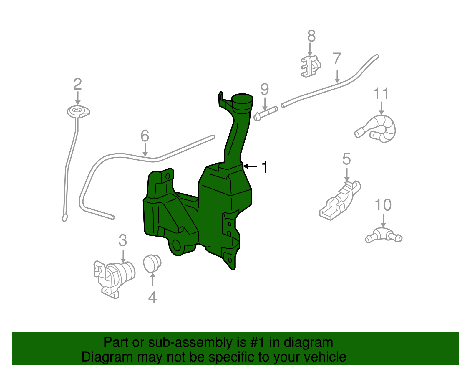 76841-TA5-A01 - Reservoir Tank 2008-2012 Honda Accord | Honda Parts Online