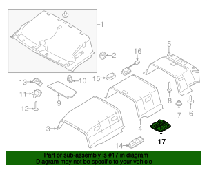 2015-2023 Ford Overhead Lamp BK3Z-13776-AA | OEM Parts Online