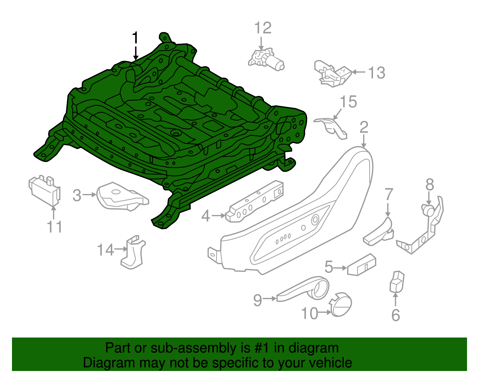 2015-2018 Hyundai Santa Fe Sport Seat Track 88110-4Z051 | QuirkParts