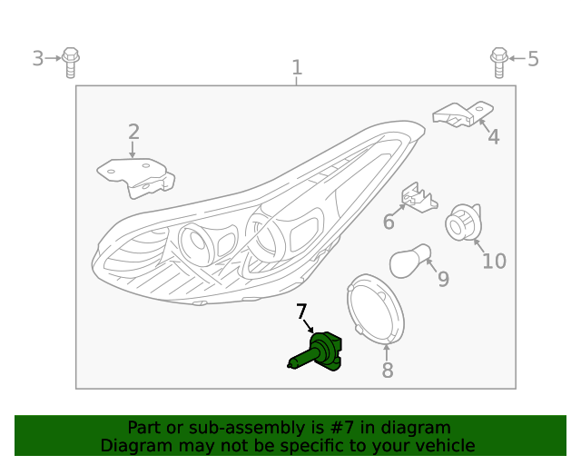 18647-65009K - Headlamp Bulb 2017-2024 Kia | Kia.Parts Store