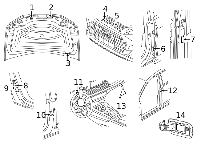 2017-2024 Audi Info Label 4L0-000-279-D | TascaParts.com