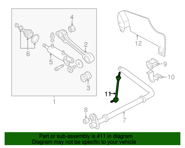 1999-2004 Land Rover Discovery Stabilizer Link RBM100223 | JaguarParts.com