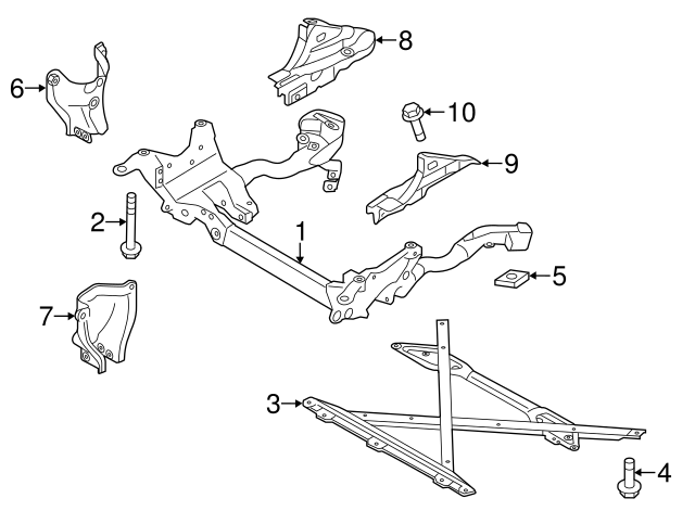 2013-2015 Audi RS5 Suspension Cross-Member 8K0-399-315-H | Audi USA Parts