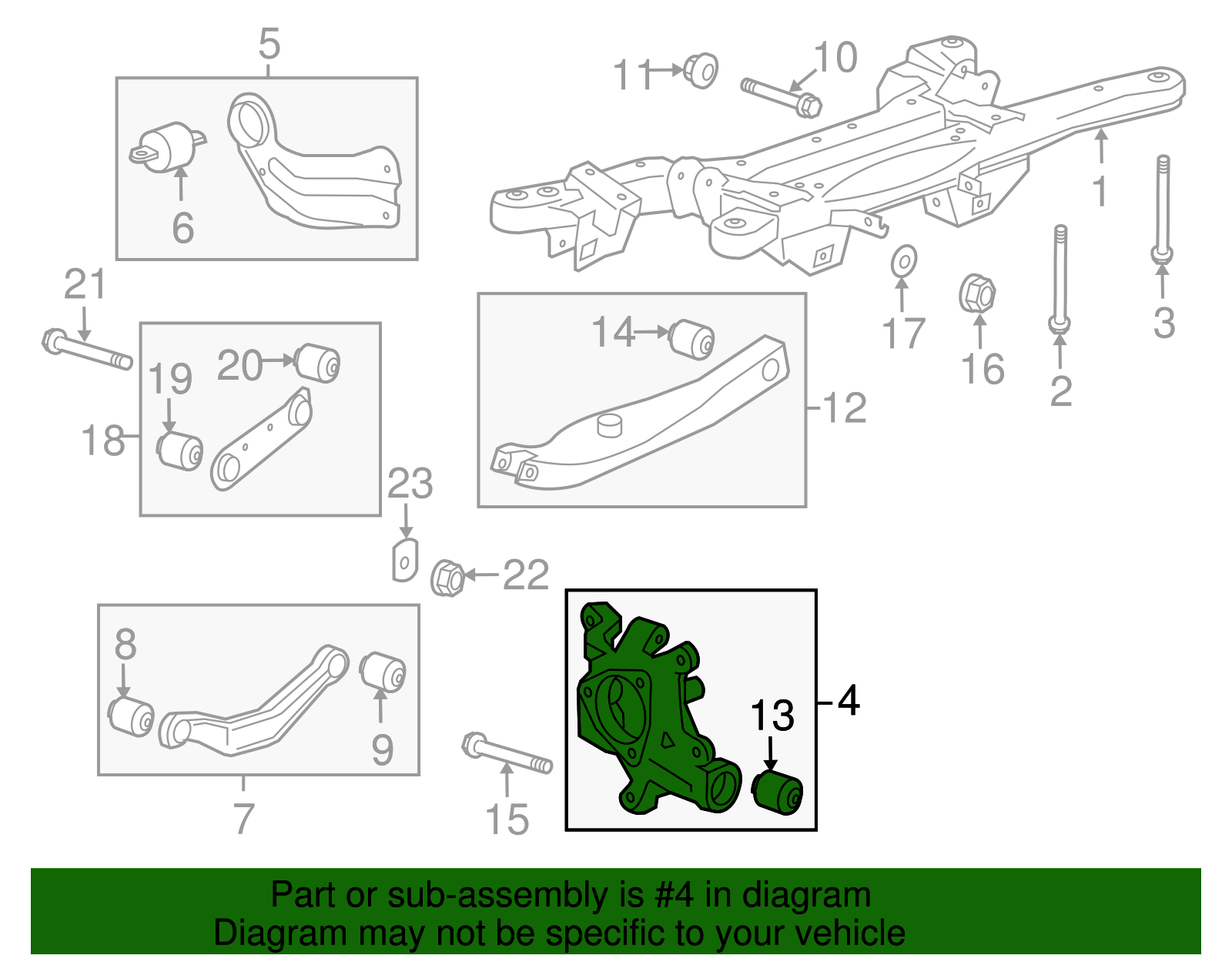 23432048 - Rear Driver Side Wheel Hub Bracket 2013-2020 GM | Gateway ...