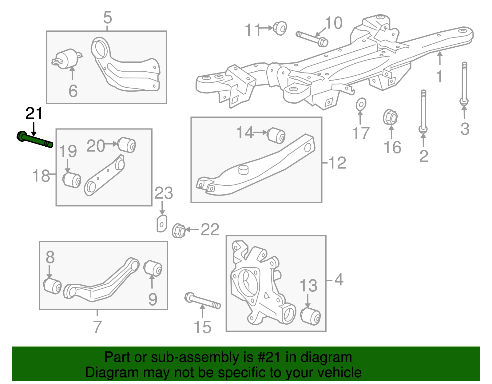 2010-2020 GM M12x1.5x85 Rear Suspension Link Inner Bolt 13219181 GM ...