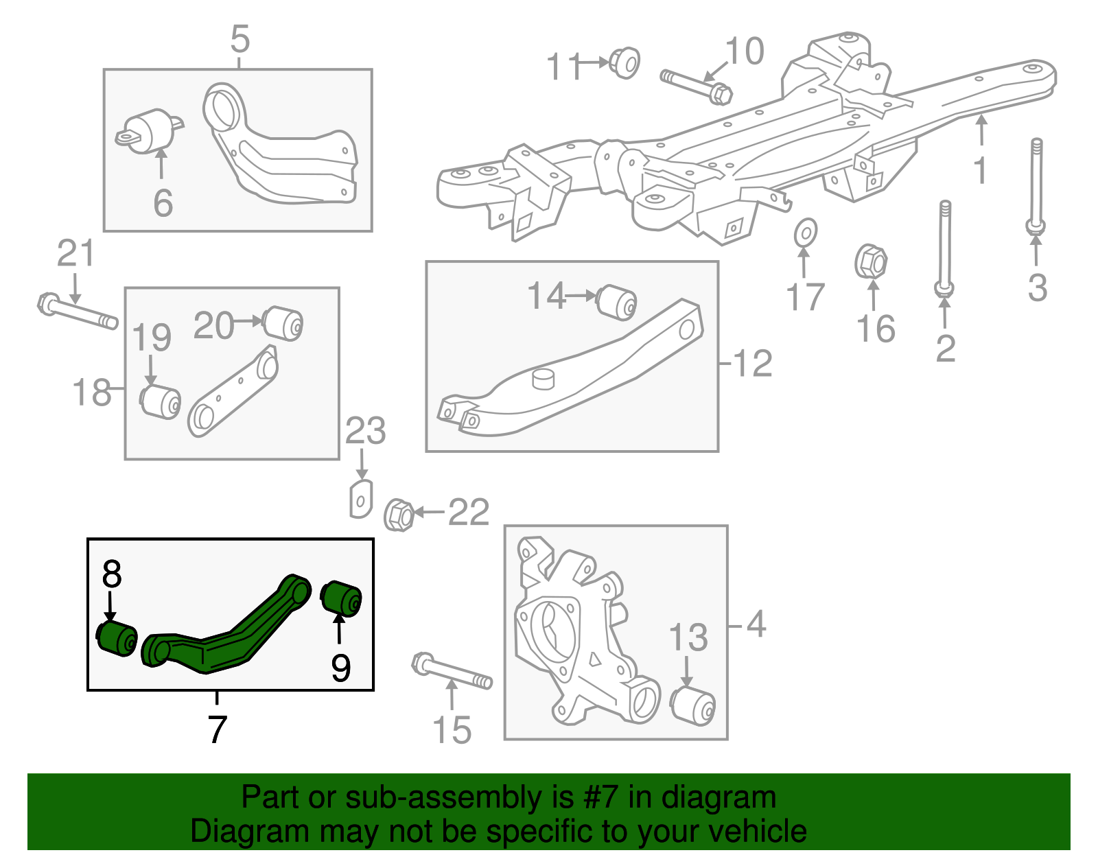 2013-2020 GM Rear Driver Side Upper Suspension Control Arm 20900531 GM ...