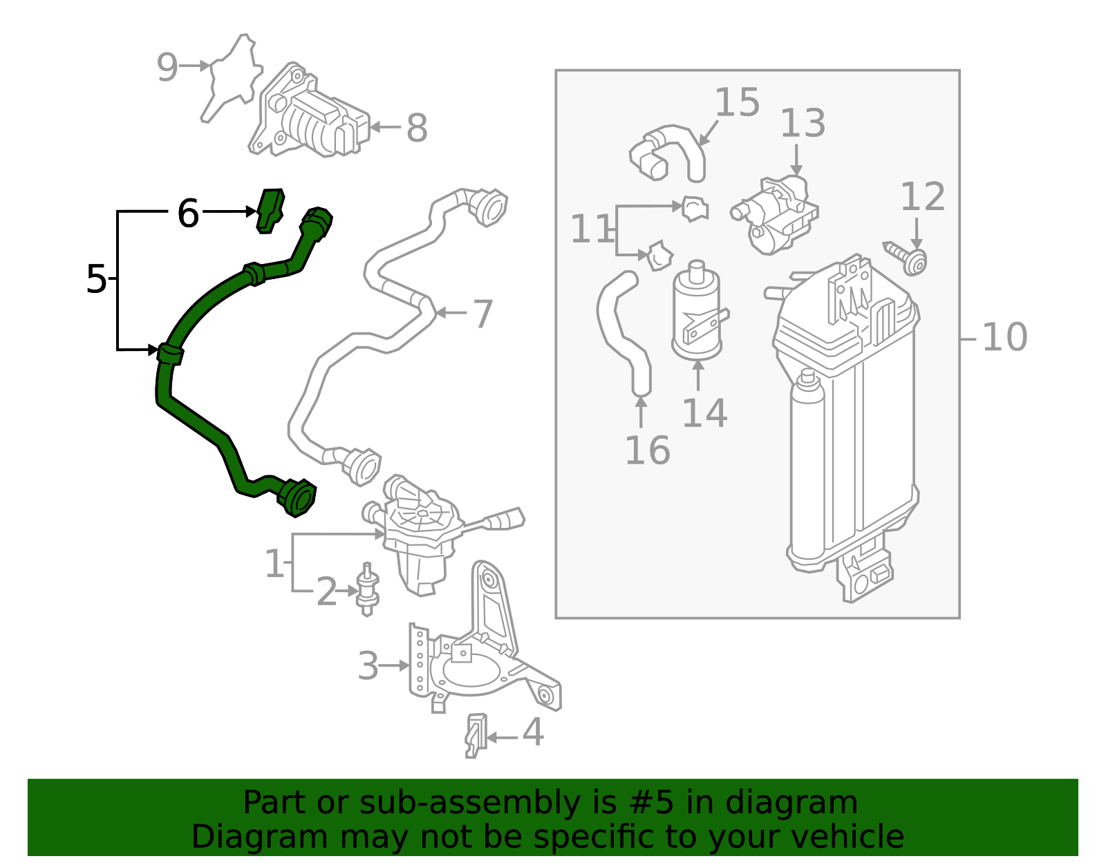 2019-2024 Audi Q3 Secondary Air Injection Pump Hose 5QN-131-128-G | OEM Parts Online