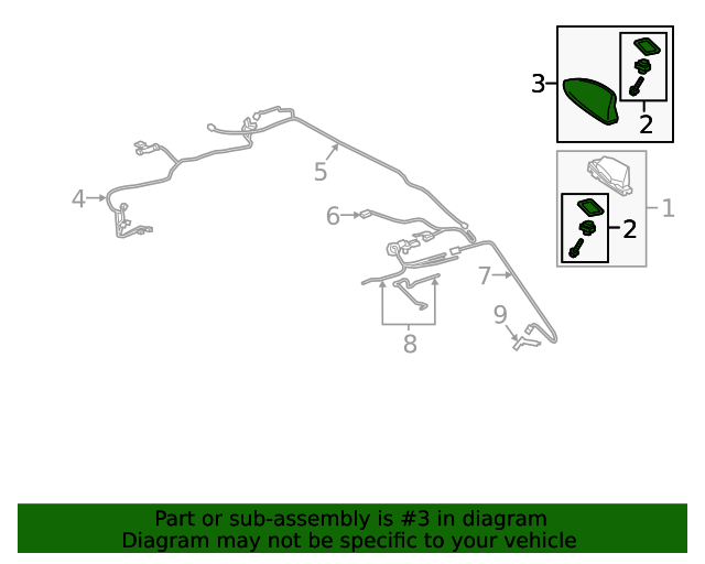 86077-76030-G0 - Radio Antenna Cover 2019-2024 Lexus | AutoNationParts.com