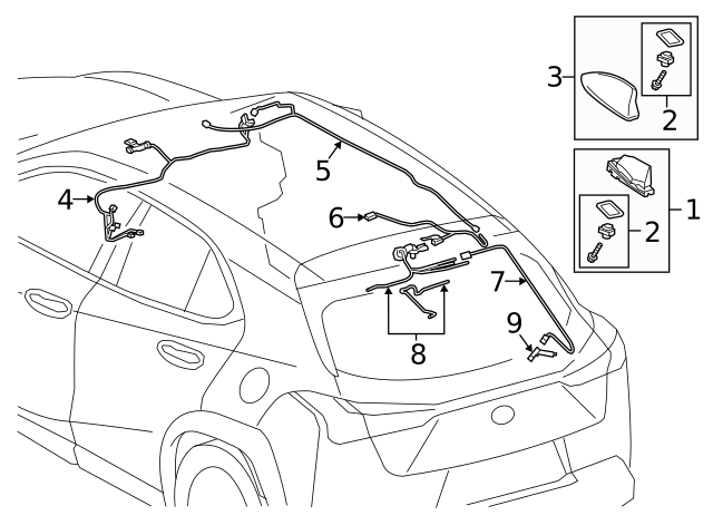 2021-2023 Lexus Radio Antenna Cover 86077-76030-J1 | OEM Parts Online