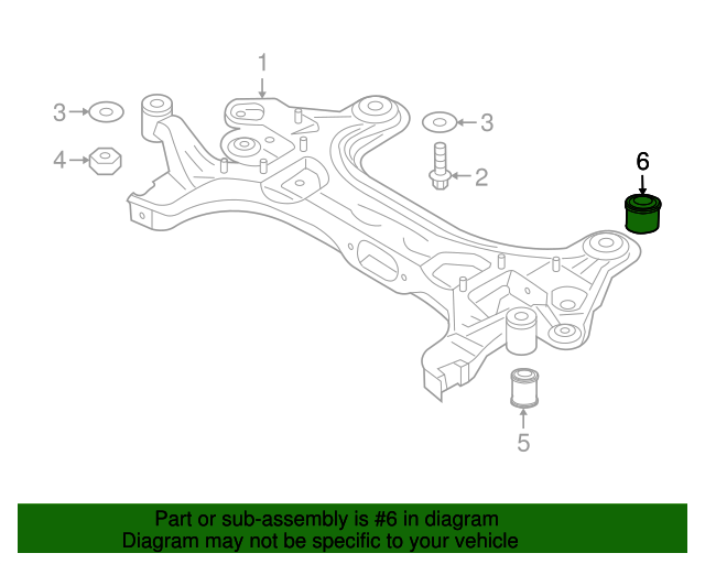 96535066 - Front Lower Suspension Control Arm Bushing 2009-2011 GM ...
