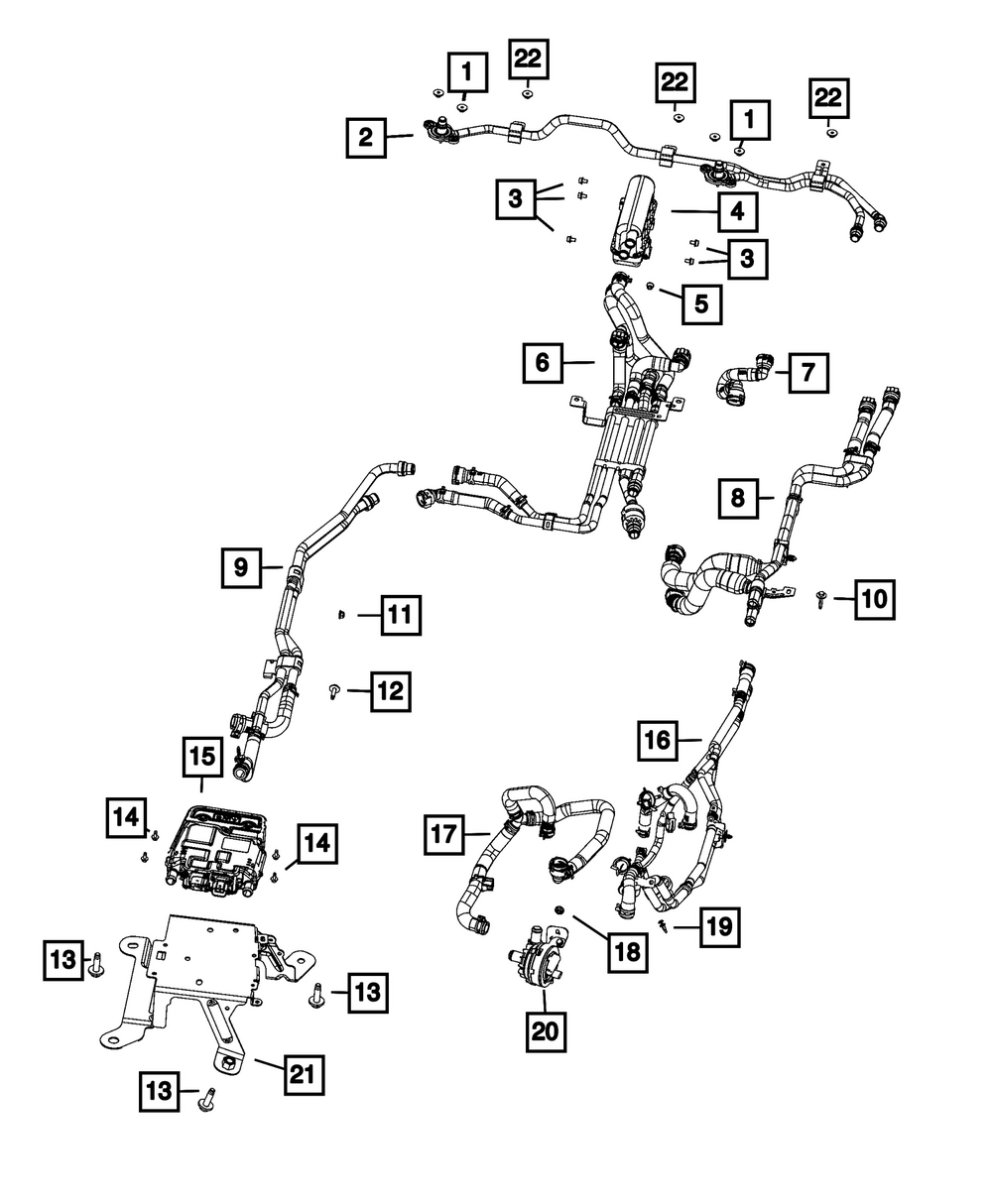 2021-2025 Jeep Wrangler Auxiliary Coolant Pump 68617741AA | My Mopar Parts