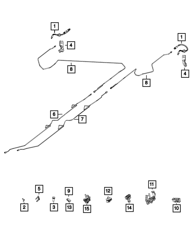 2014-2021 Ram Brake Hose Bracket, Left Rear 68134341AB | Mopar Estores