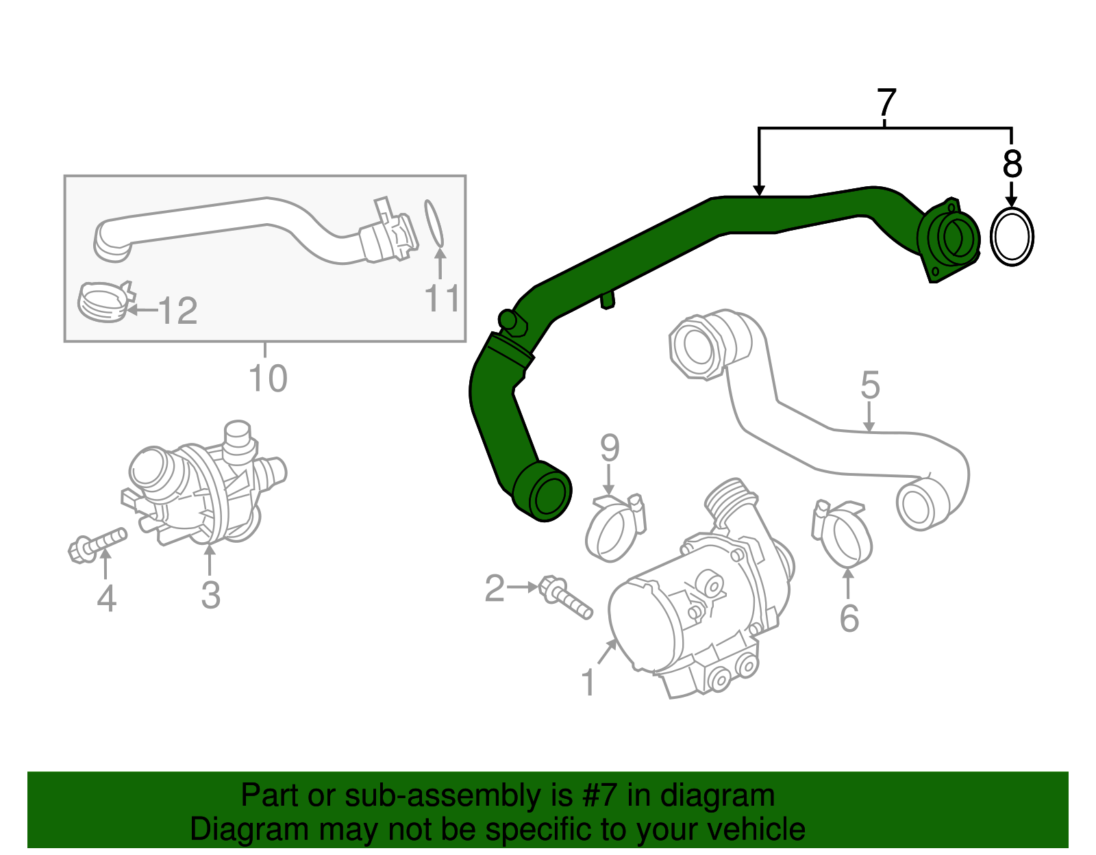 11537588880 - 2011-2015 BMW Engine Coolant Hose (11-53-7-588-880) | BMW ...