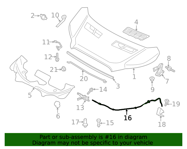 CK4Z-16916-A - Release Cable 2015-2019 Ford | Ford Parts Direct