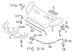 2015-2020 Ford Release Cable Clip *W715984*S300 | TascaParts.com