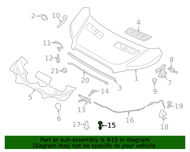 2015-2023 Ford Hood Bumper BK2Z-16758-C | Online Ford Parts Catalog