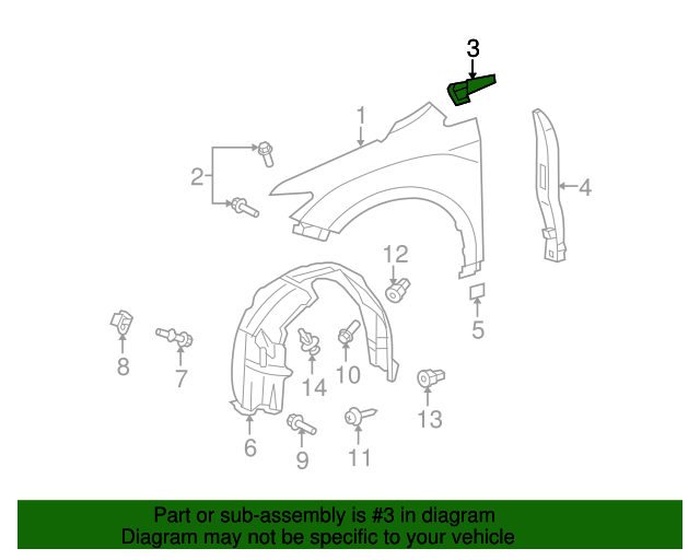 53866-0T010 - Upper Seal - 2009-2015 Toyota Venza | OEM Genuine Toyota ...