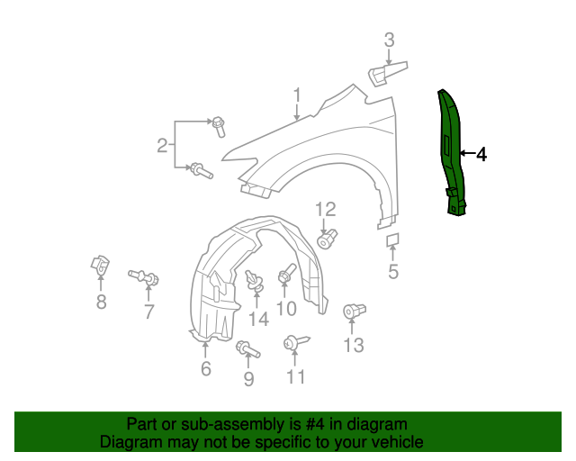 53883-0T010 - Rear Seal - 2009-2015 Toyota Venza | Nucar Toyota of ...