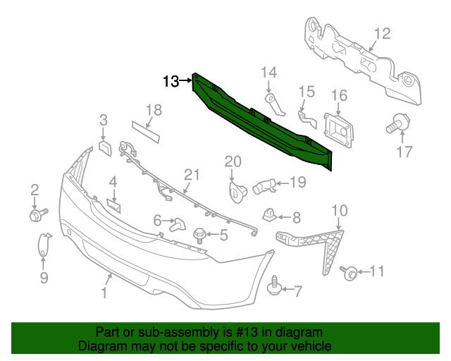 2010-2016 Hyundai Genesis Coupe Impact Bar 86631-2M100 | OEM Parts Online