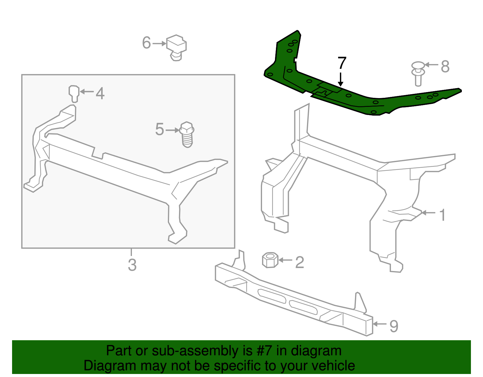 2013-2017 GMC Front Compartment Front Sight Shield 23212539 GM ...