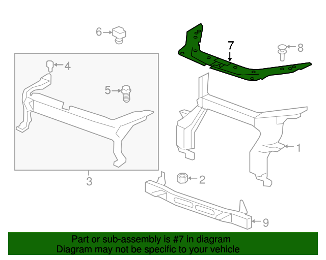 2013-2017 GMC Front Compartment Front Sight Shield 23212539 ...