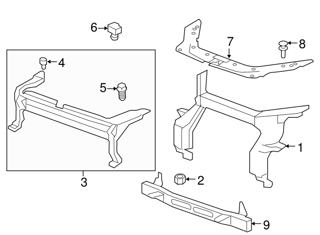 2013-2017 GMC Front Compartment Front Sight Shield 23212539 ...