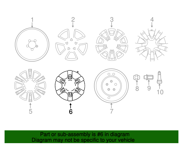 2015-2017 Toyota Tundra Wheel Sub Assembly Clad Chrome 6 Spoke 20 Inch ...
