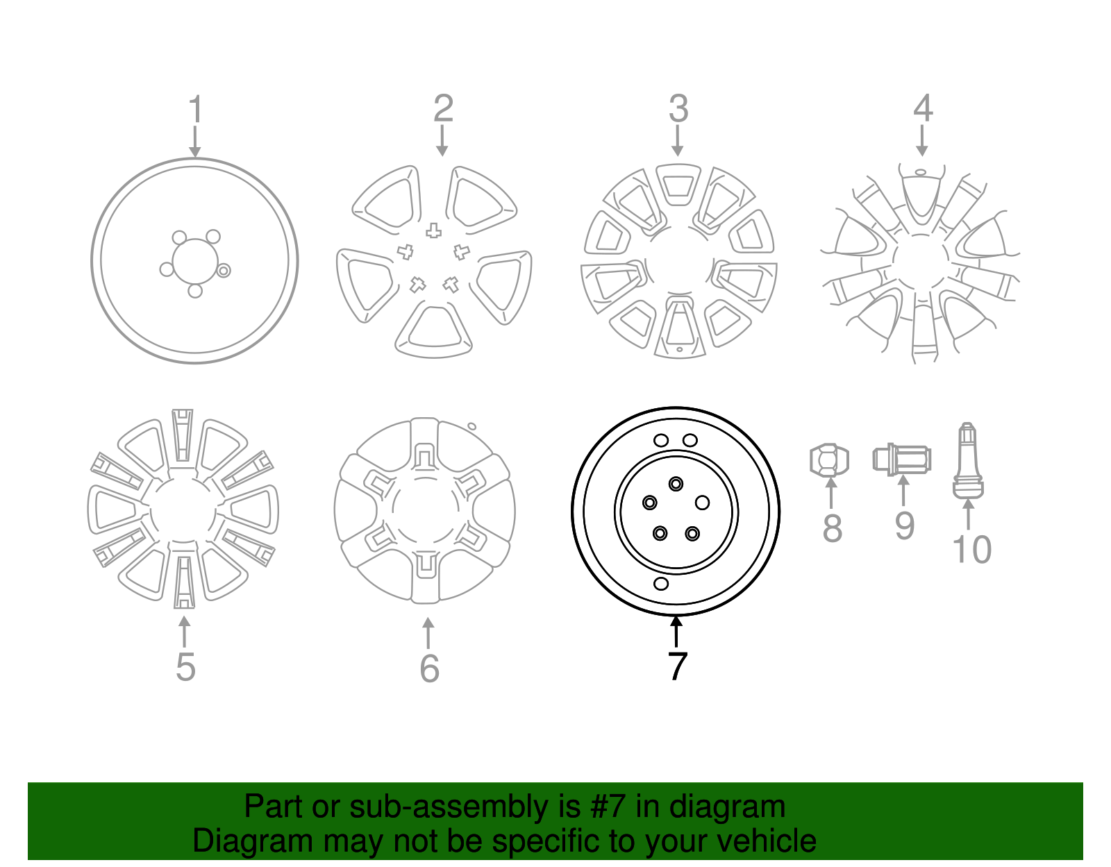 2007-2022 Toyota Wheel, Spare 42601-0C060 | Retail Performance Auto Parts
