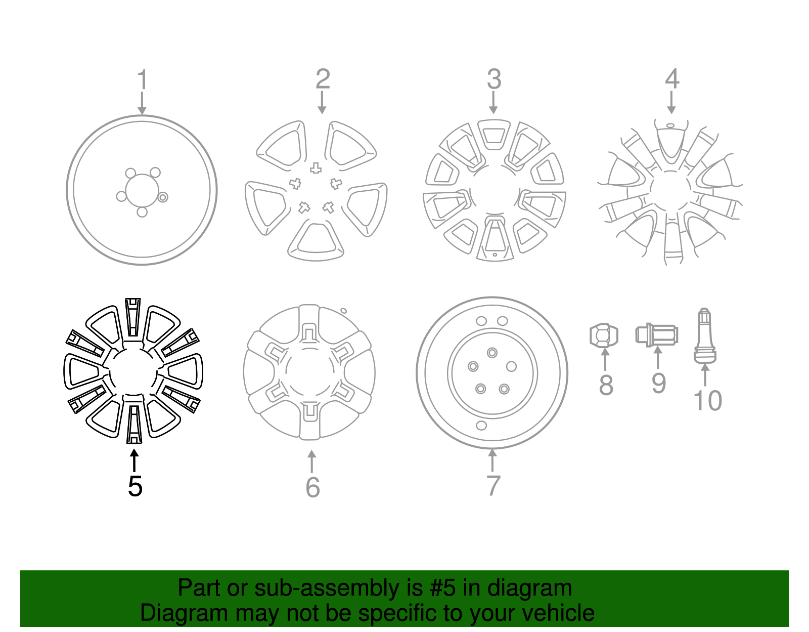 42611-0C180 - 2014-2019 Toyota Tundra - Wheel Silver Alloy 6 Spoke 20 ...