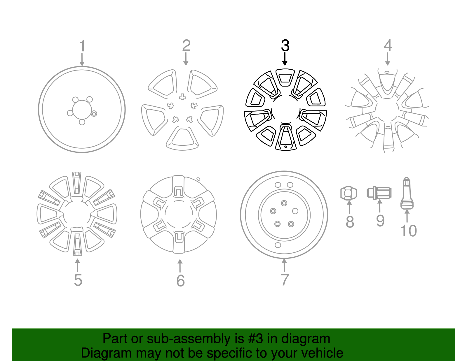 2014-2021 Toyota Tundra Wheel Disc 18 Inch 42611-0C172 | Toyota Parts ...