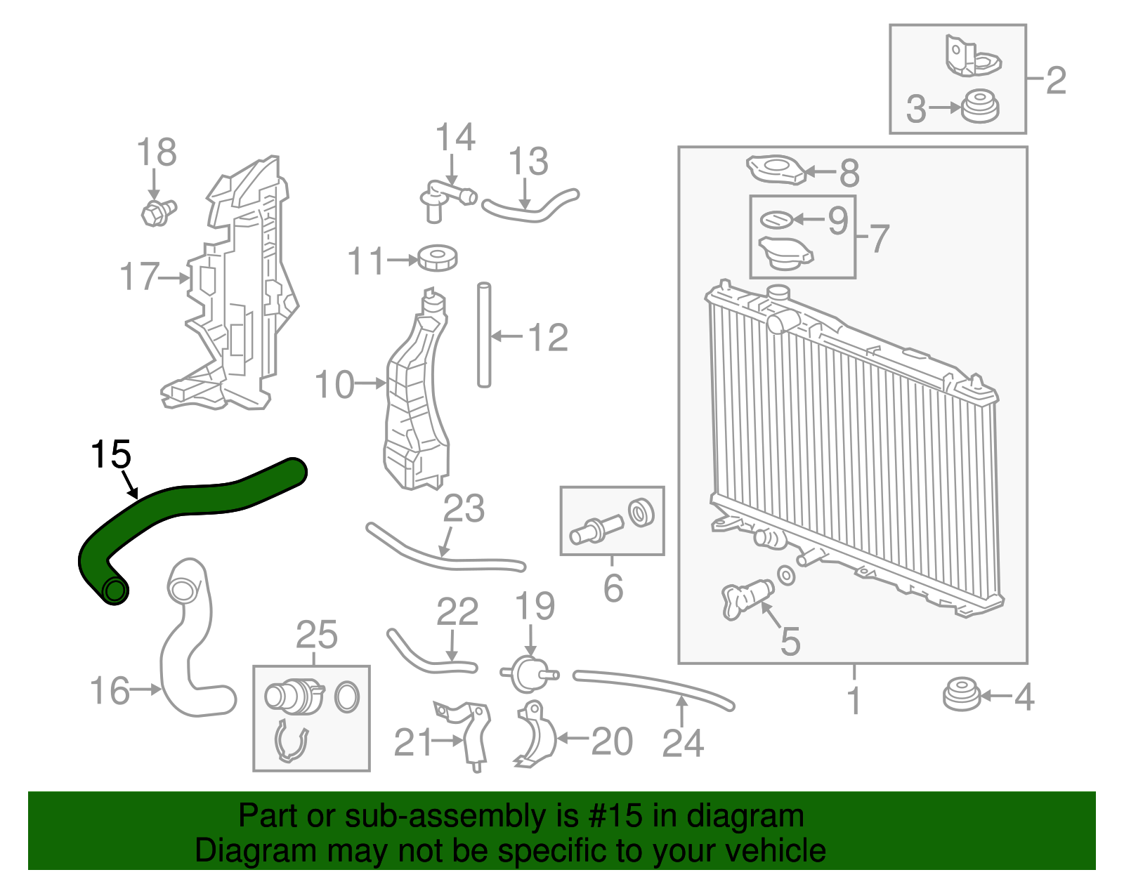 19501-RX0-A01 - Upper Hose 2012-2015 Honda Civic | Honda Parts Online