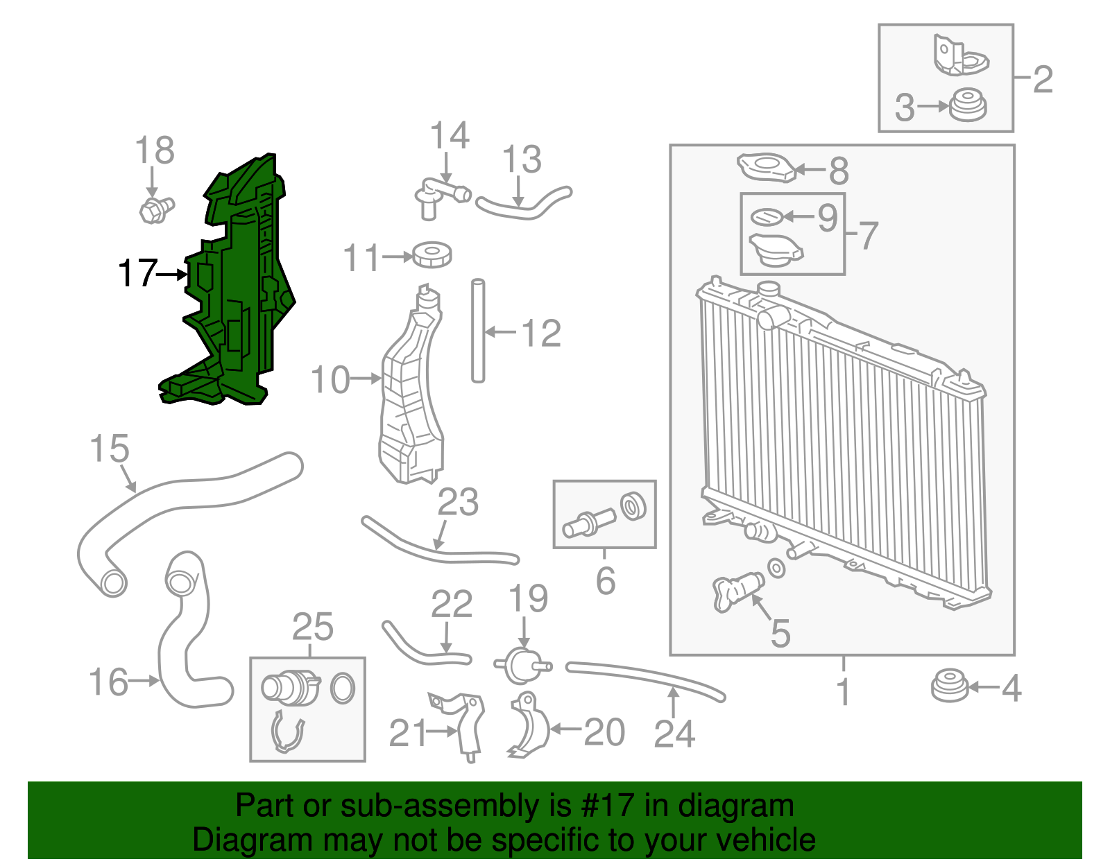 71104-TR3-A50 - 2013-2015 Honda Civic - Duct R Front Bumper Side ...
