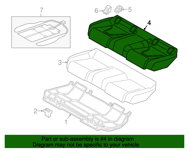 2013-2018 Audi Cushion Cover 4G0-885-405-CL-QJH | OEM Parts Online