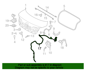 81280-2T001 - Release Cable 2011-2015 Kia Optima | Kia.Parts Store